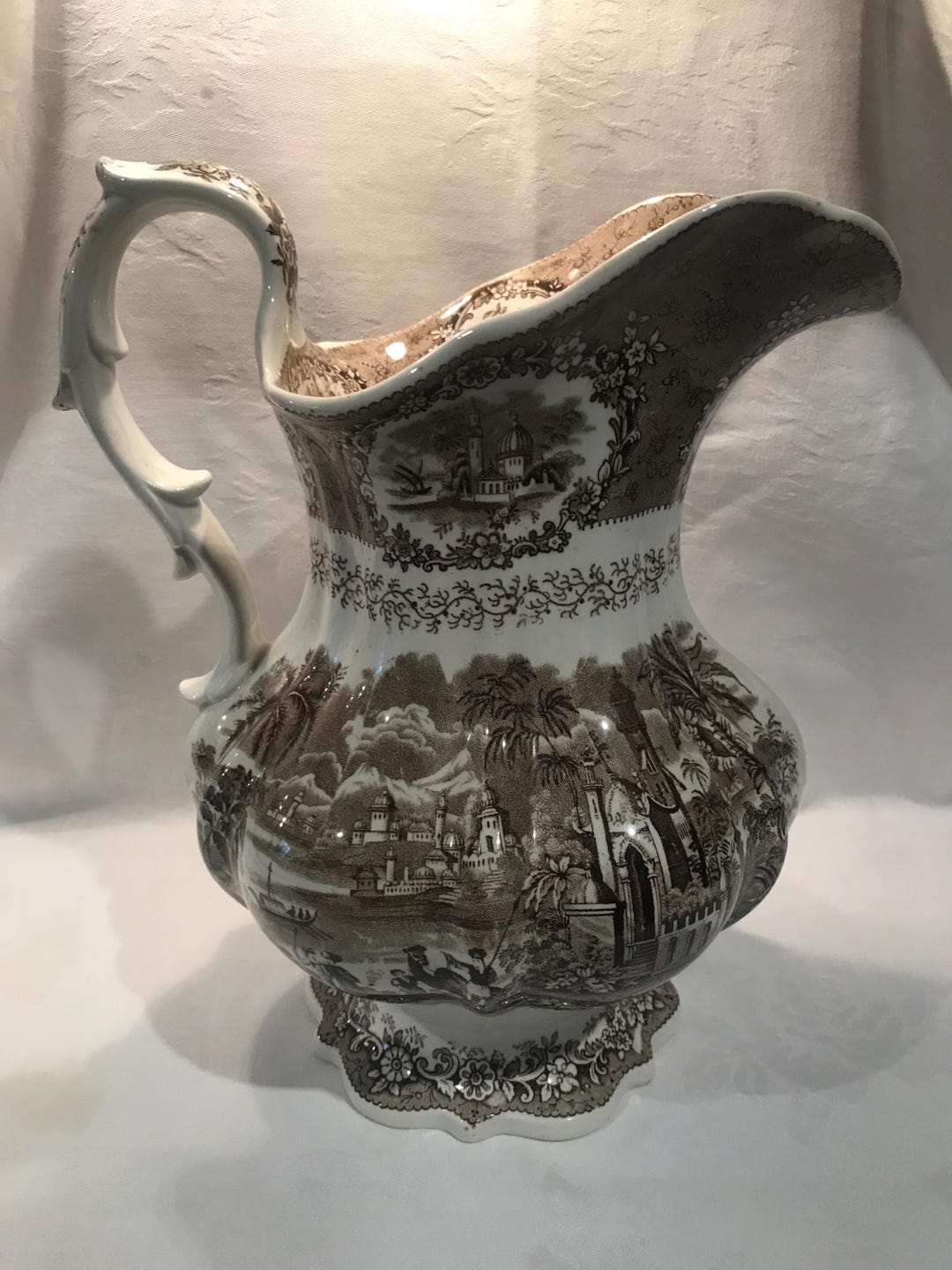 Transferware Pitcher Circa 1840 - Etsy