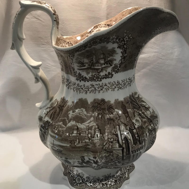 Transferware Pitcher - Etsy