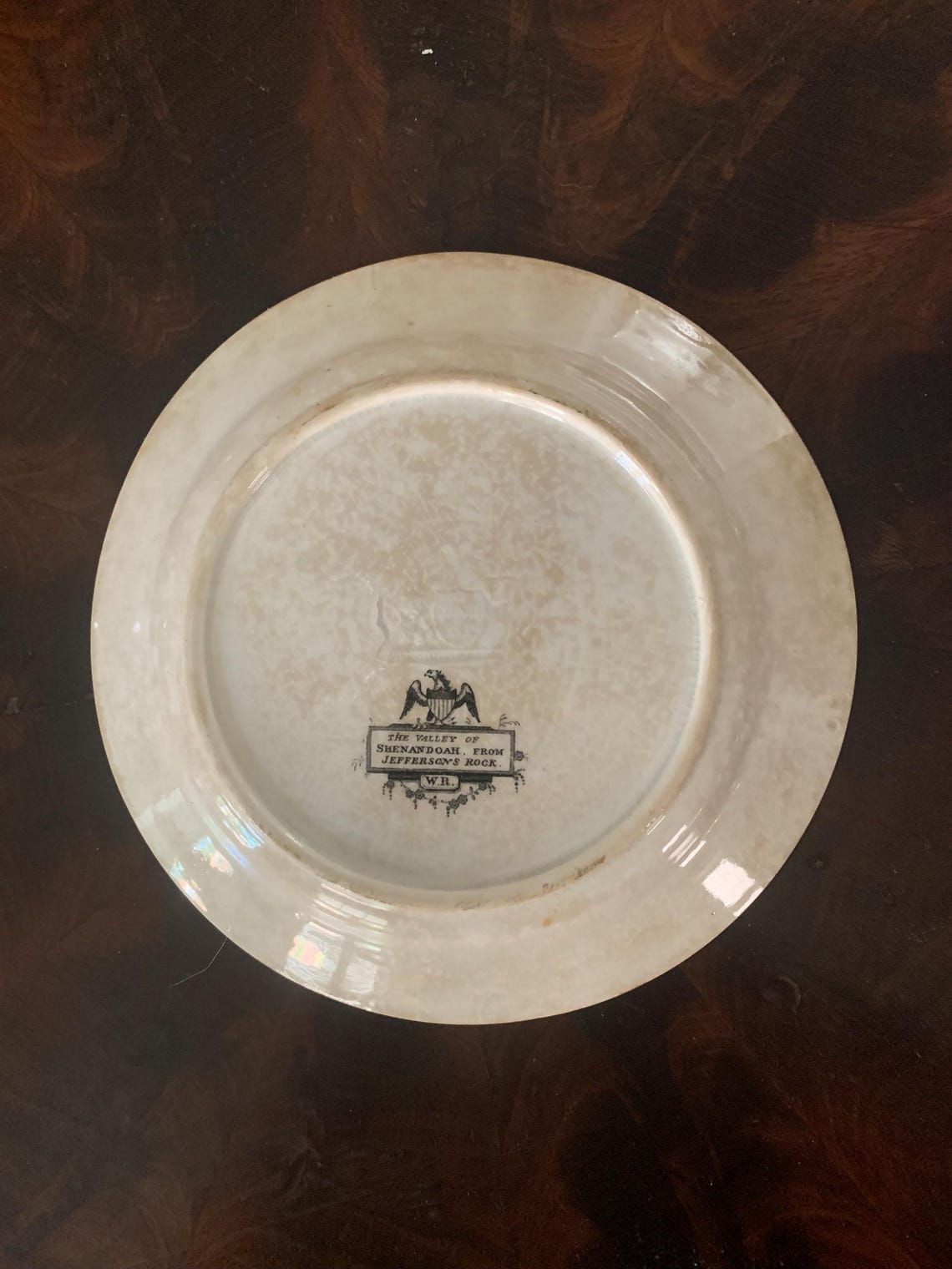 Transferware Plate "jefferson's Rock" - Etsy