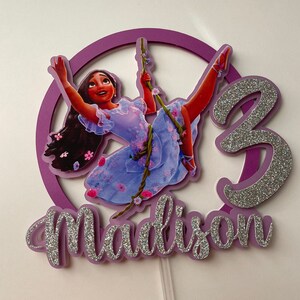 Isabela Cake Topper, Encanto Party Decor, Personalized Encanto Cake ...