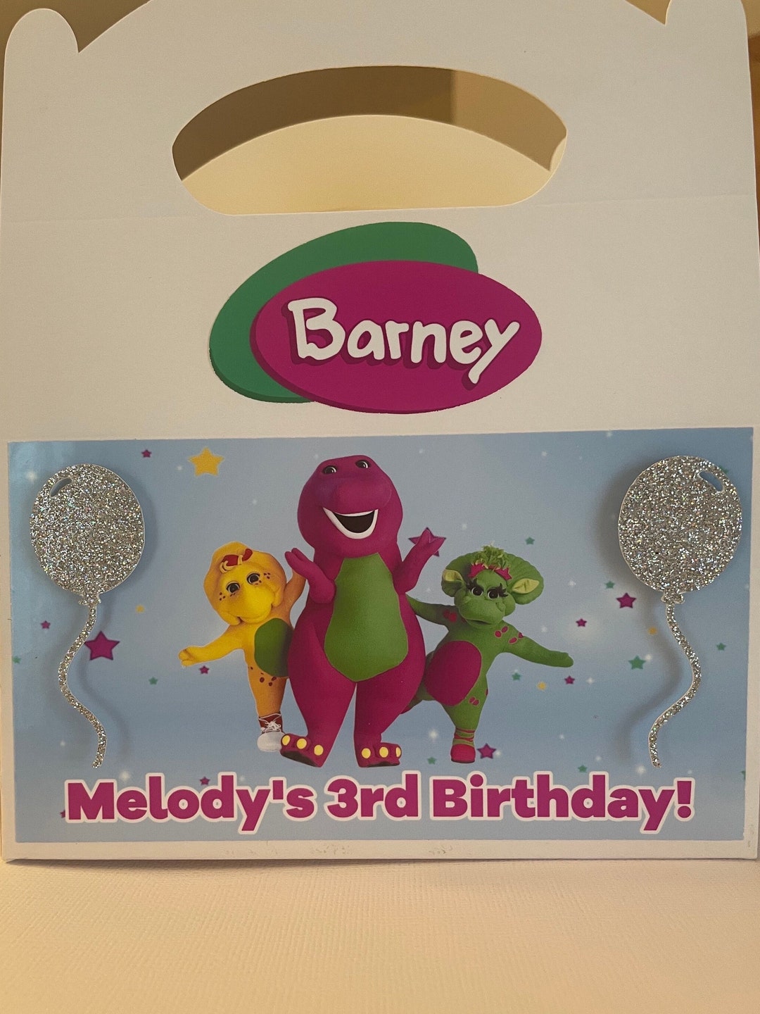 Barney Gable Boxes, Barney Treat Boxes, Birthday Treats, Boxes, - Etsy UK