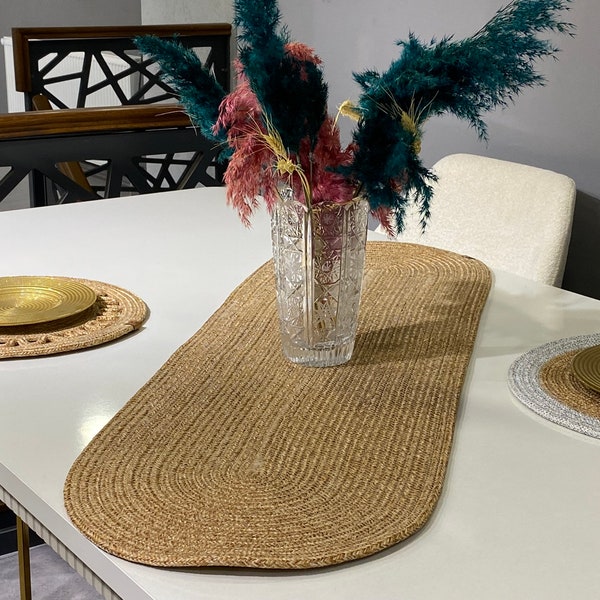 Jute Tablecloth - Etsy