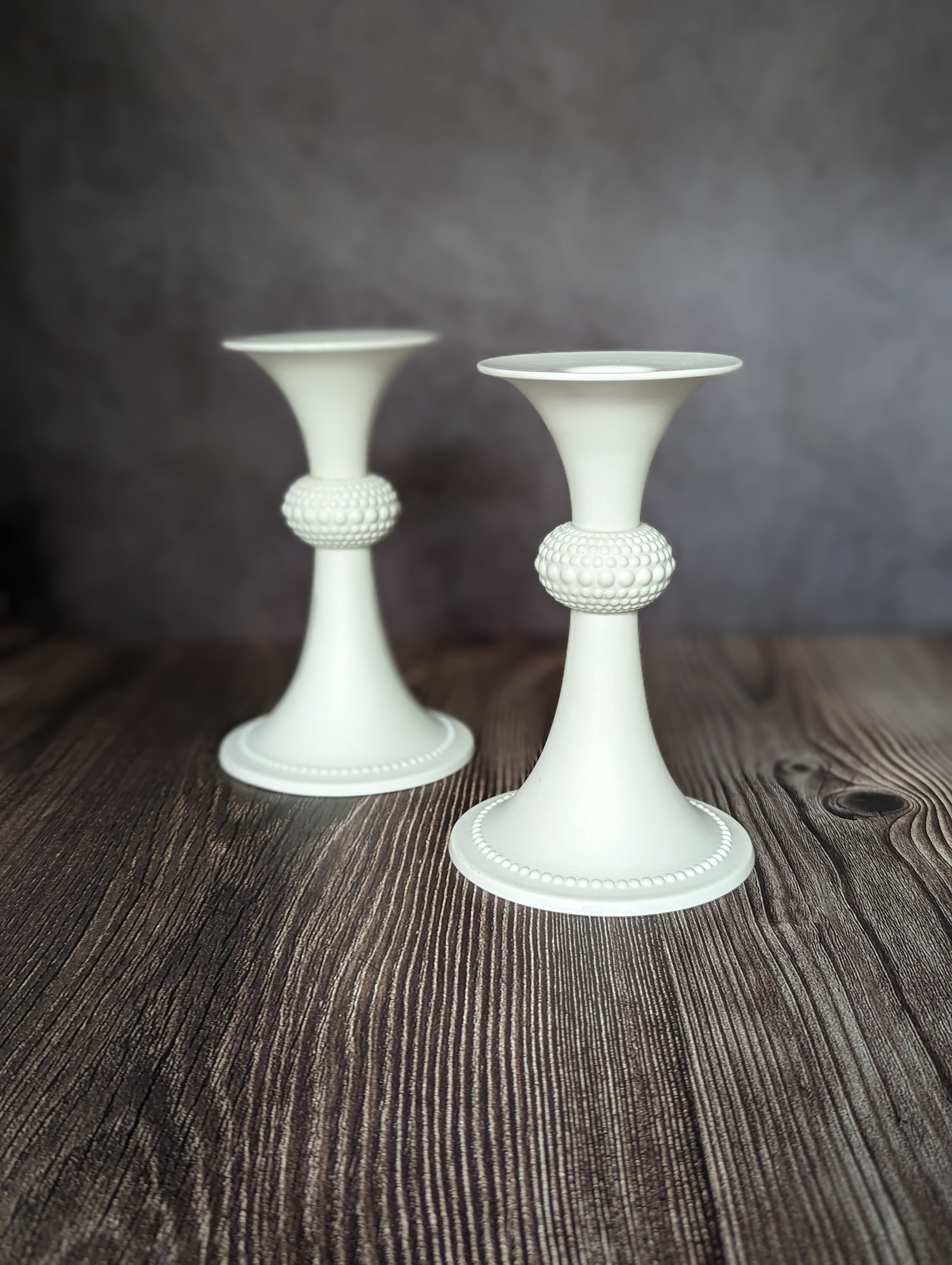 Rosenthal Studio Line All White Candlesticks, Made in Germany C. 1970s ...