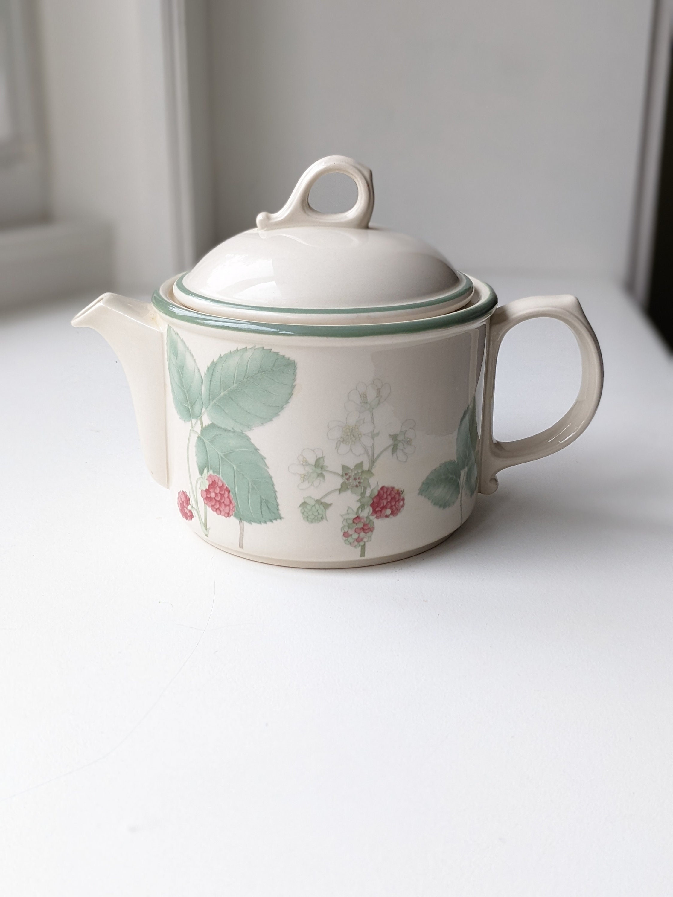 Wedgwood Raspberry Cane Teapot With Lid Made in England - Etsy