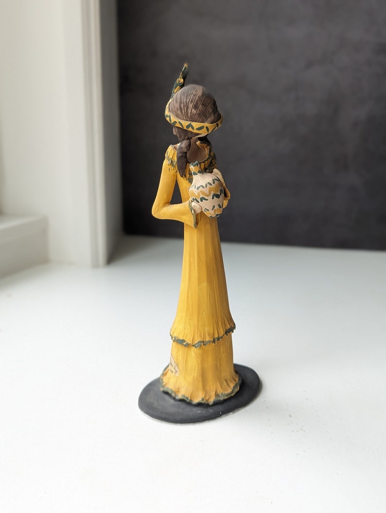 Very Rare Louise Auger Indigenous Girl Figurine-9.5. Handmade in Canada ...