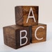 Miniature Wood Dollhouse ABC Blocks, Wooden Doll House Accessory ...