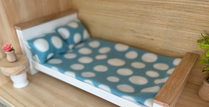 1:6 Scale QUEEN Bed Sturdy Wooden Premium Wood Teal or - Etsy