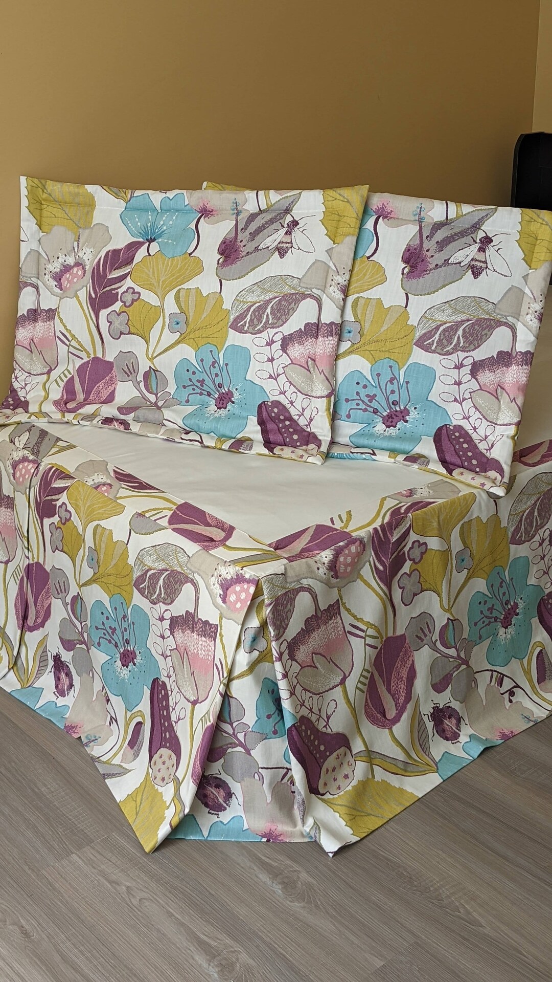 Custom Bed Skirts From Your Fabric . Pillow Cases, Shams, Cushions - Etsy