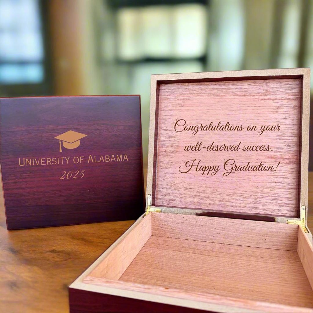 Personalized Graduation Keepsake Box – Custom Engraved Gift With Name ...