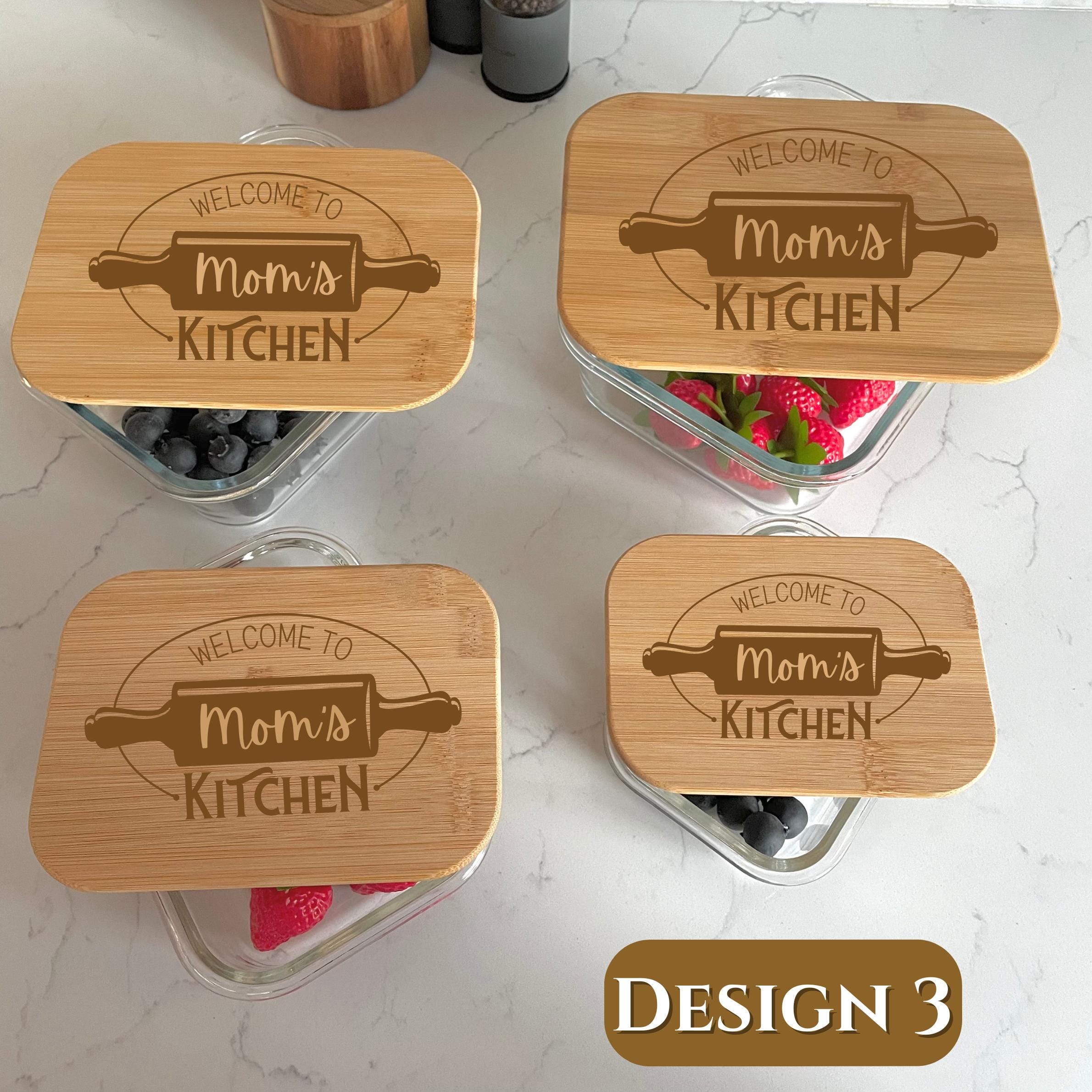 Personalized Glass Tupperware Set, Personalized Engraved Glass Food ...