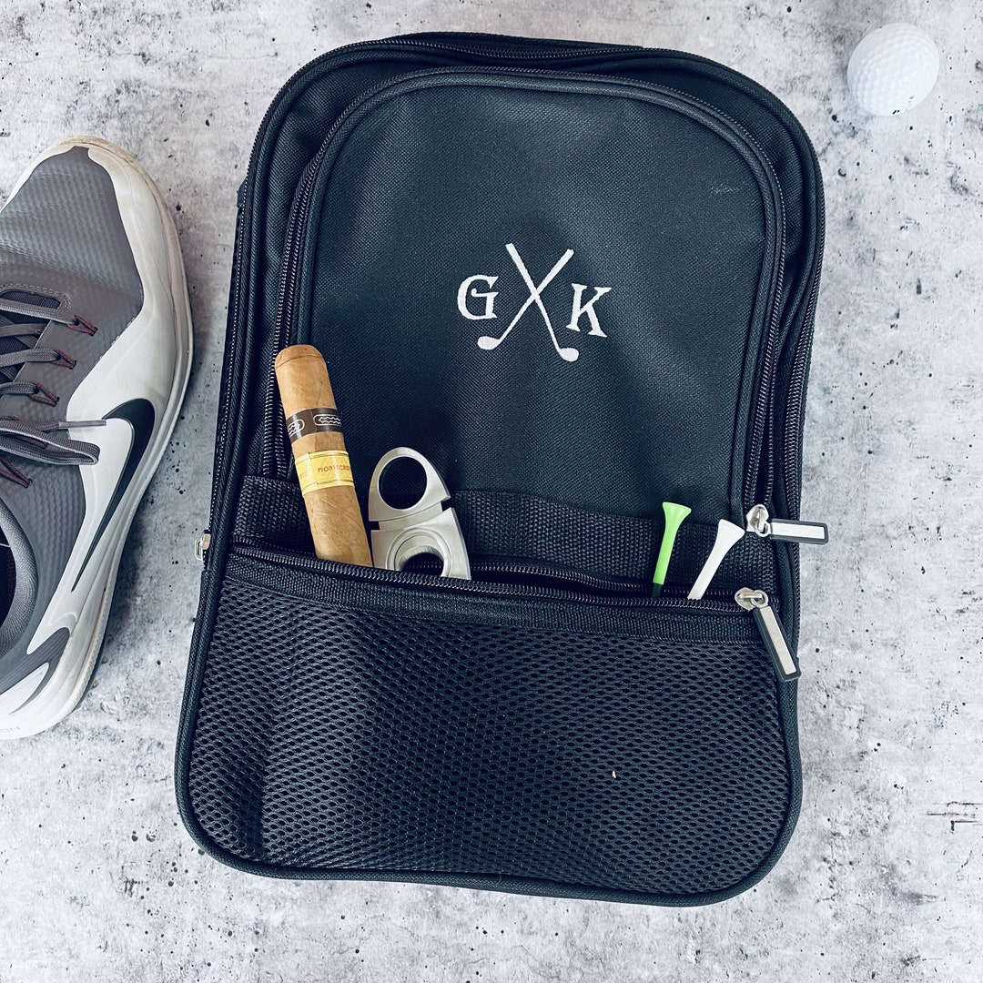 Embroidered Golf Cleat Bag, Personalized Canvas Travel Shoe Bag - Etsy