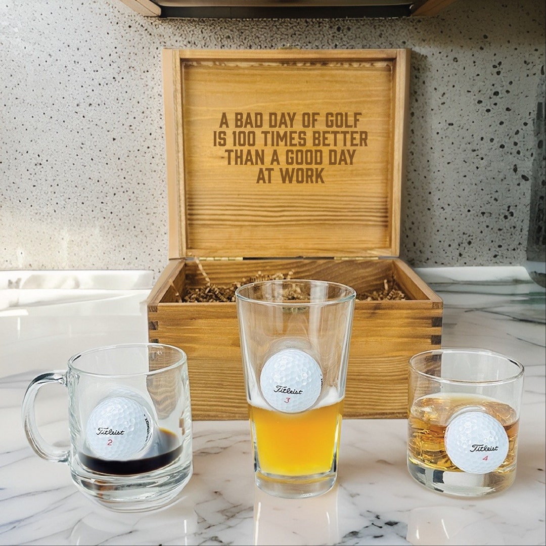 Golf Glassware Set, Golf Coffee Mug, Golf Pint Glass, Golf Whiskey ...