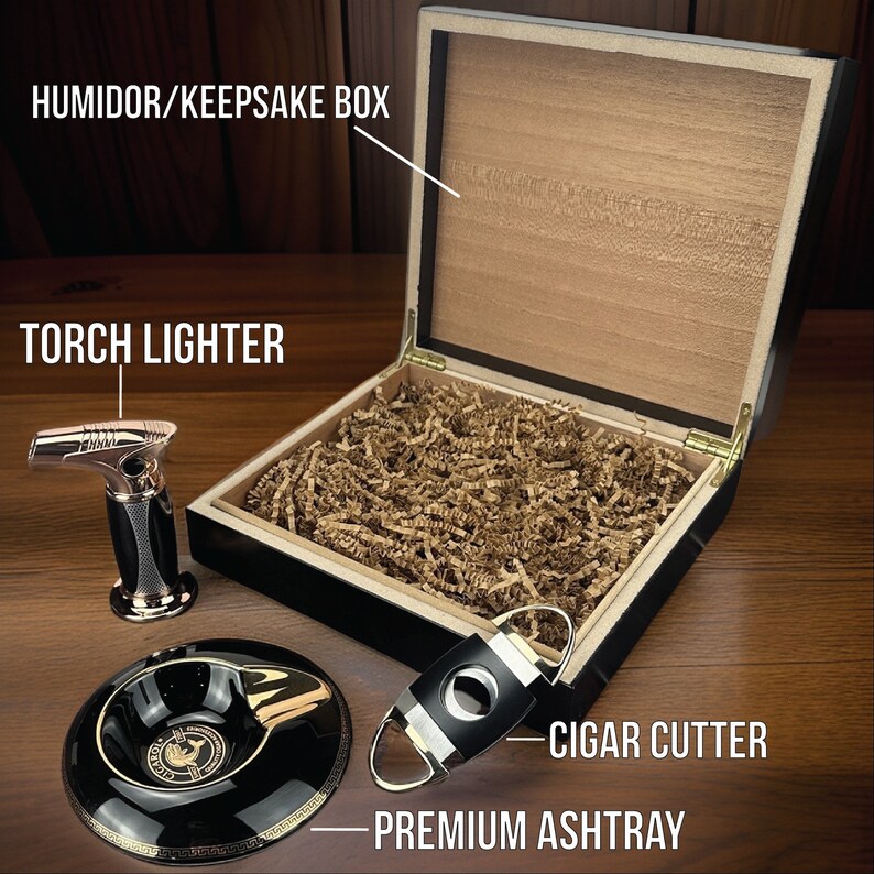 Classic Man Cigar Gift Set, Cigar Essentials, Cigar Lover Gift Box, Man ...