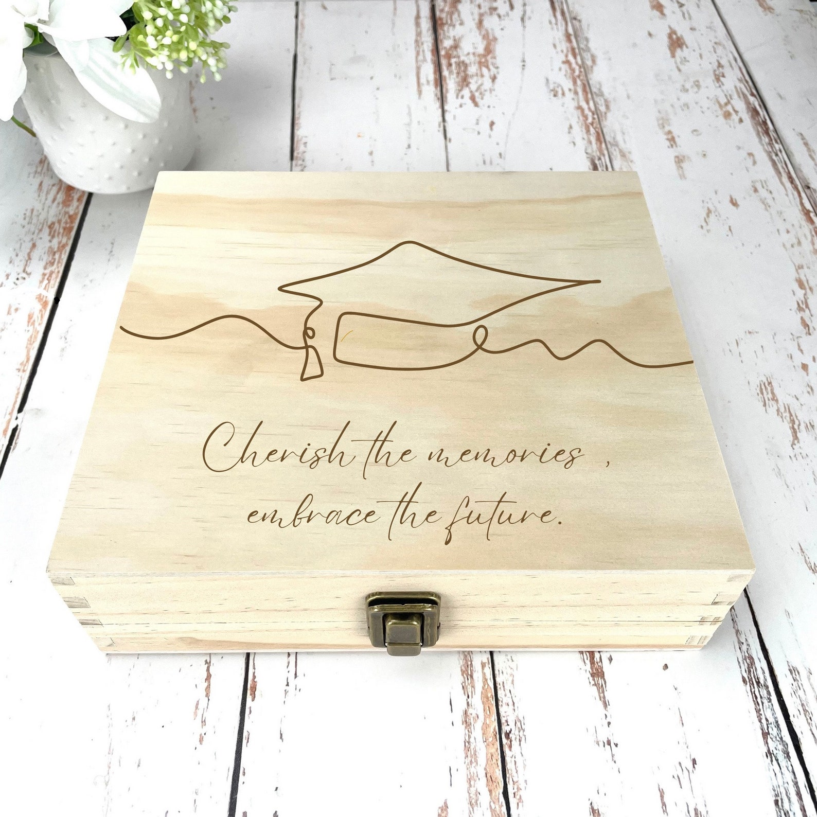 Graduation Keepsake Box, Graduation Gift Box, Custom Message Keepsake ...