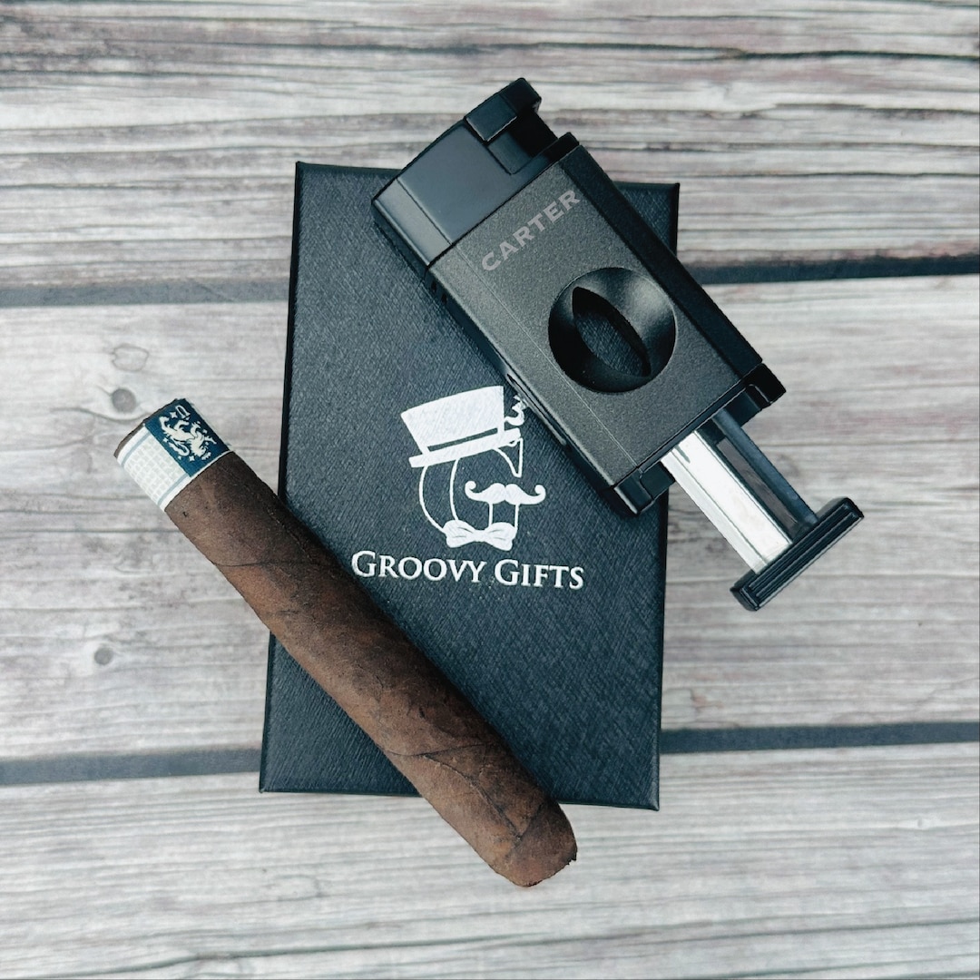 V-cut Lighter, Lighter, Cigar Cutter, Cigar Gifts, Torch Lighter, Cigar ...