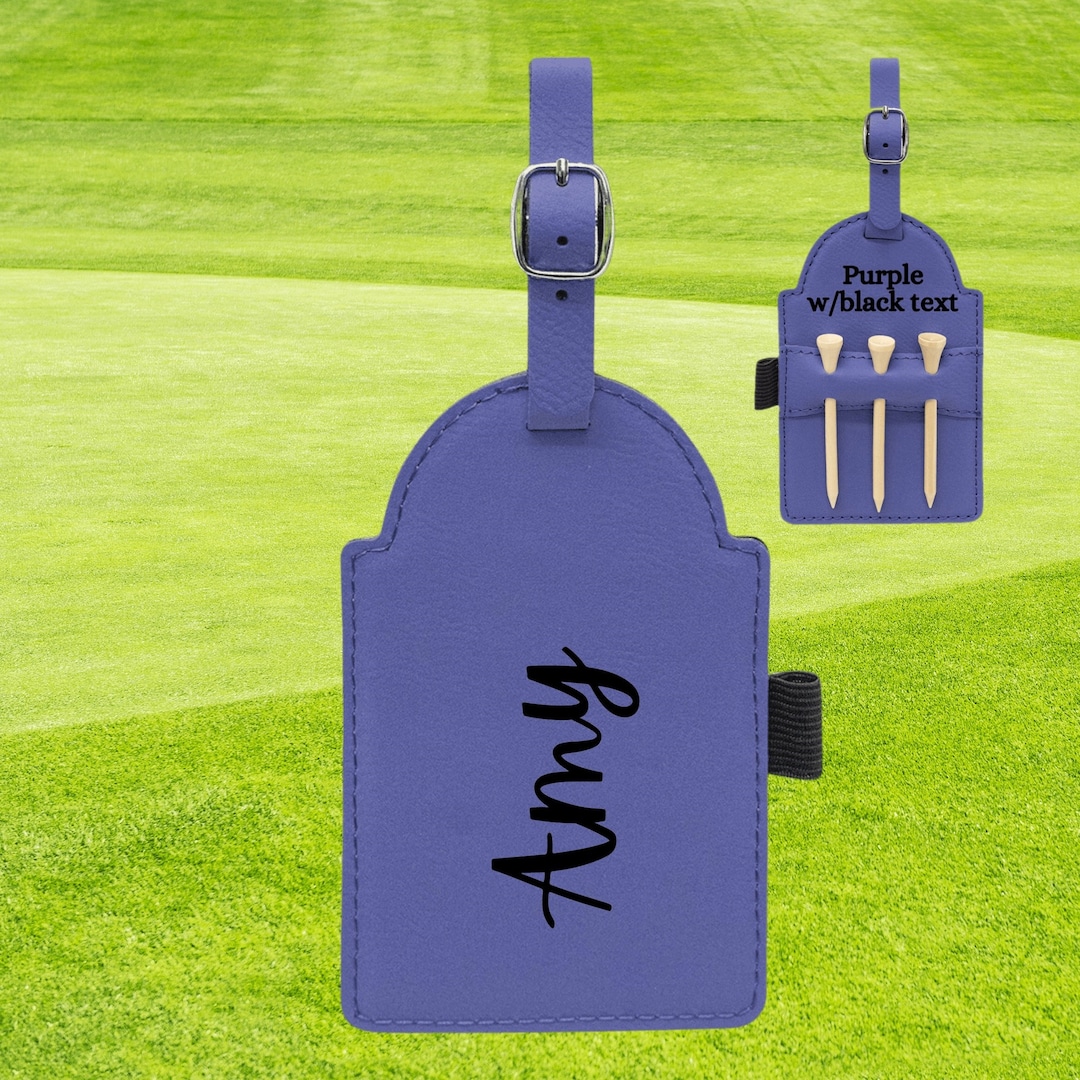 Personalized Golf Bag Tag for Her, Leather Golf Bag Tag, Golf Accessory ...