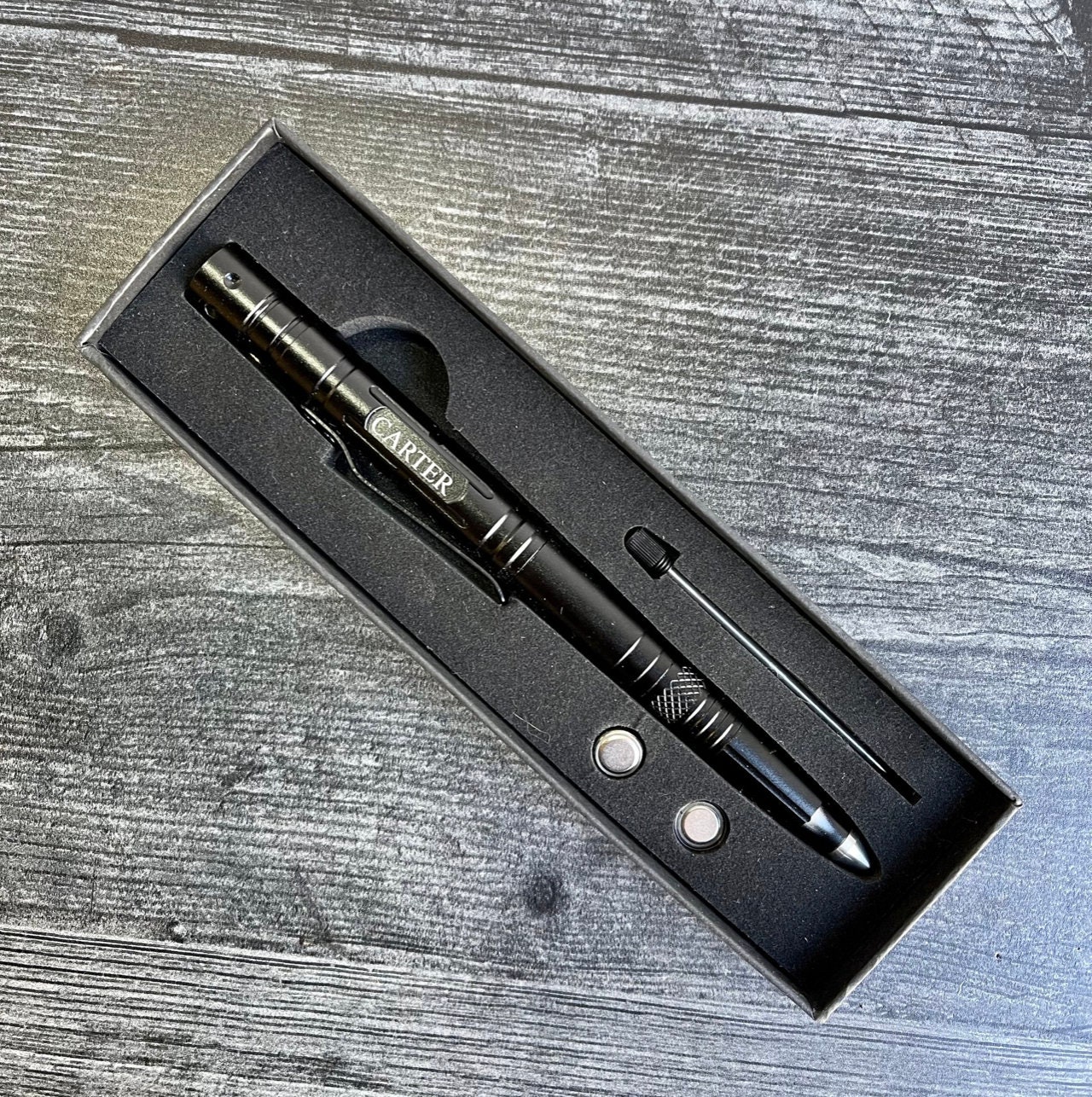 Personalized Engraved Tactical Pen With Flashlight, Gift Box - Etsy