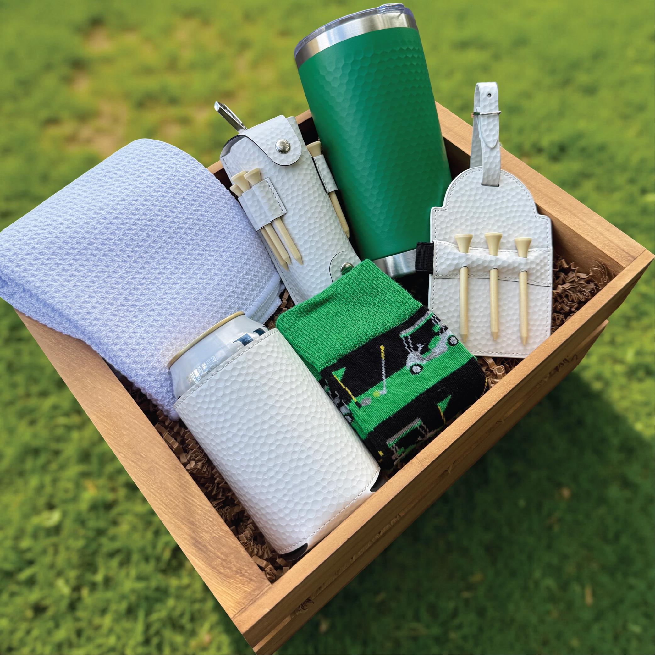Golf Gift Basket Set – 7 Piece Personalized Golf Gift for Men, Father’s ...
