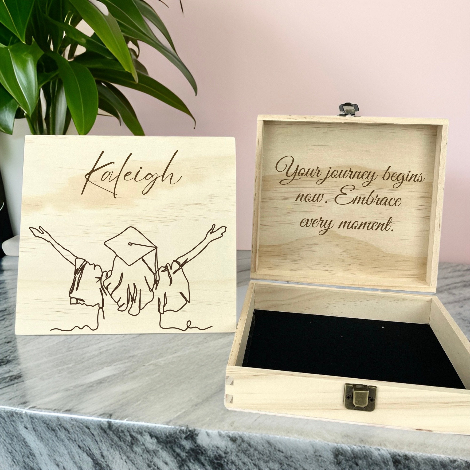 Graduation Keepsake Box, Graduation Gift Box, Custom Message Keepsake ...