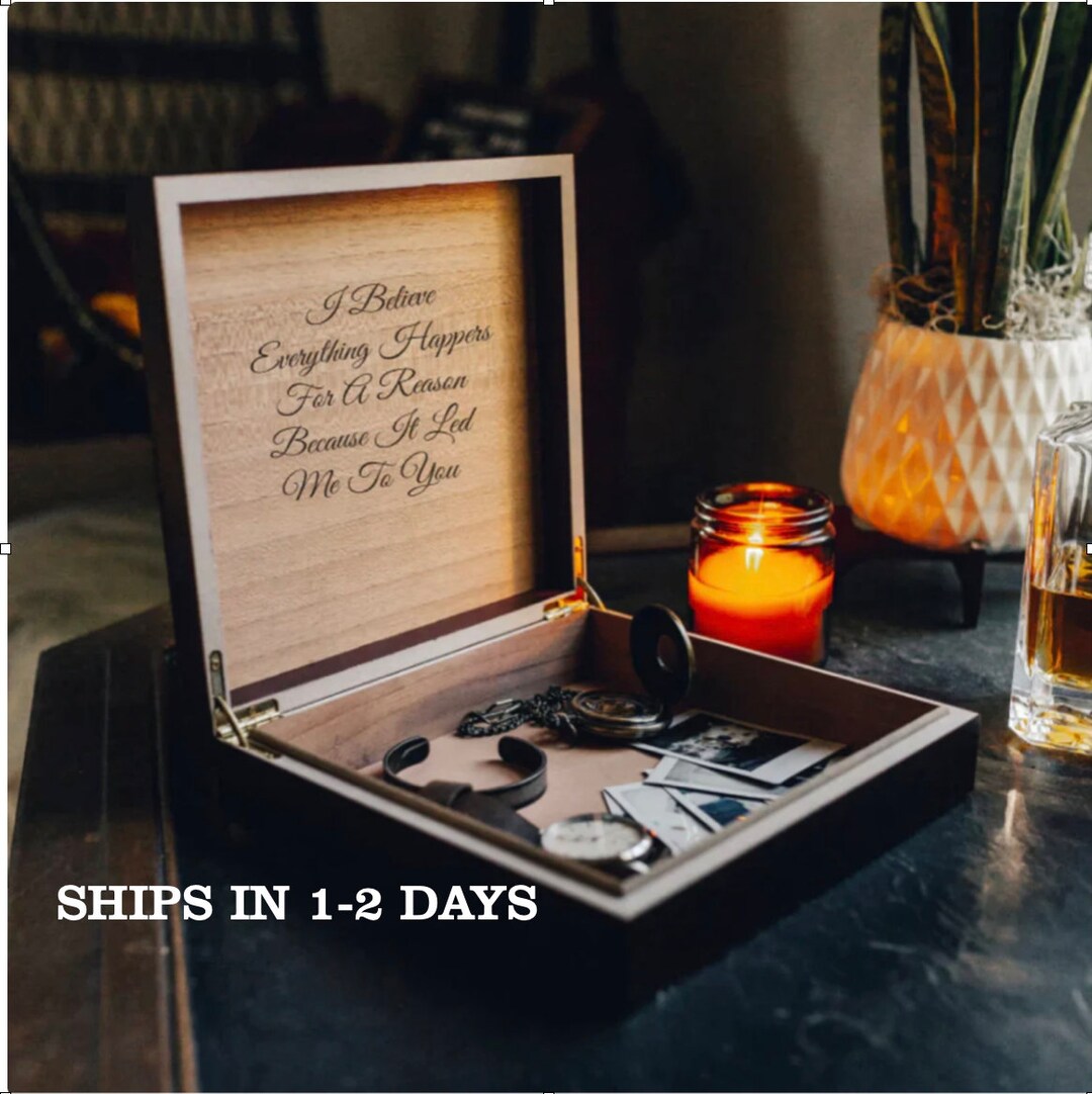 Wooden Keepsake Box Set, Sentimental Gifts, Wood Anniversary Gift ...