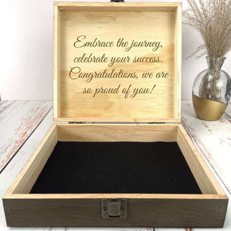 Graduation Keepsake Box, Graduation Gift Box, Custom Message Keepsake ...
