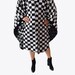 Checkered Wool Hooded Cape in Black and White. Plaid Felt - Etsy