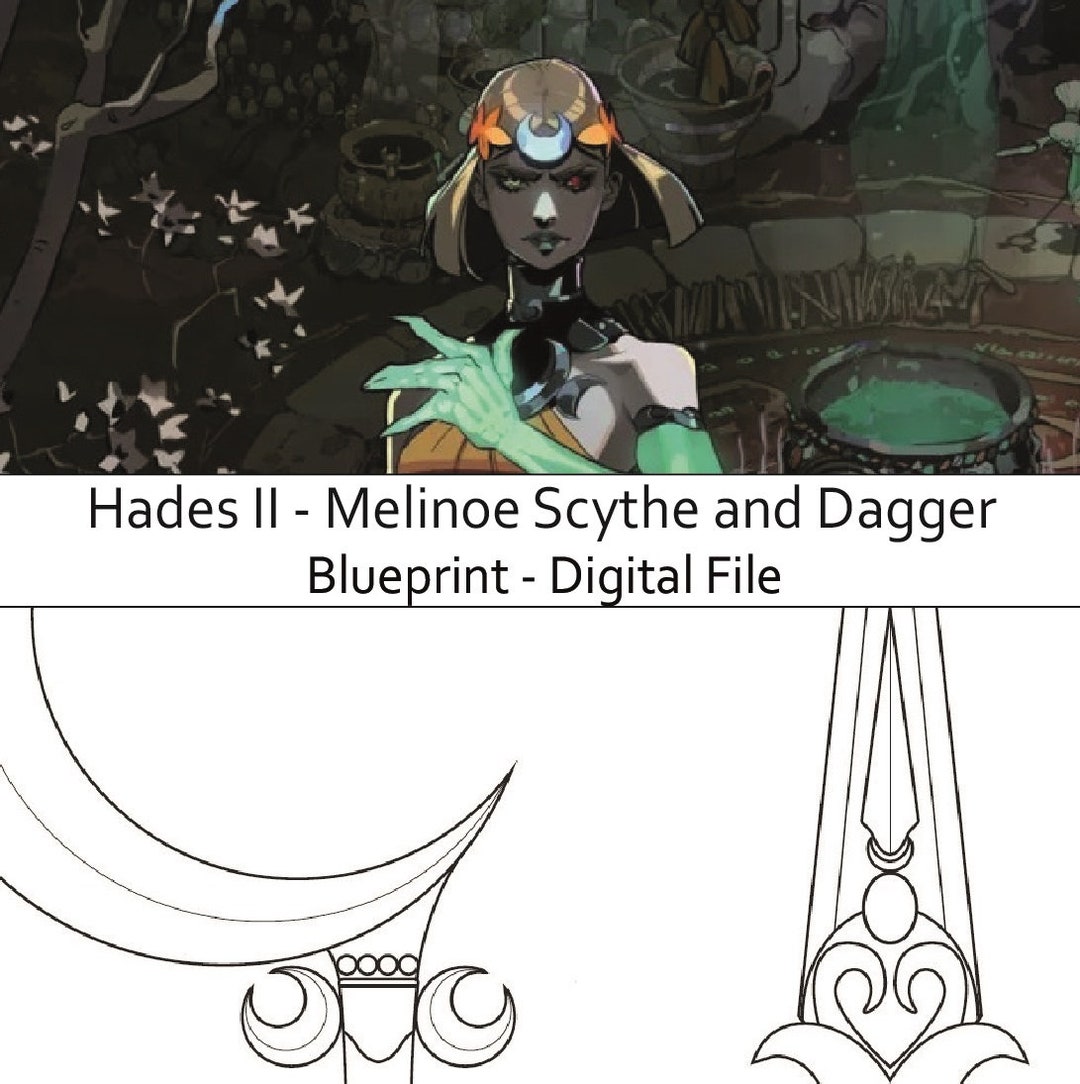 Hades 2 - Melinoe Scythe and Dagger - Progetto per Cosplay - Etsy
