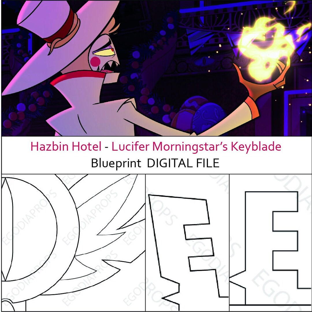 Hazbin Hotel Keyblade Di Lucifer Morningstar PDF Progetto per Cosplay ...