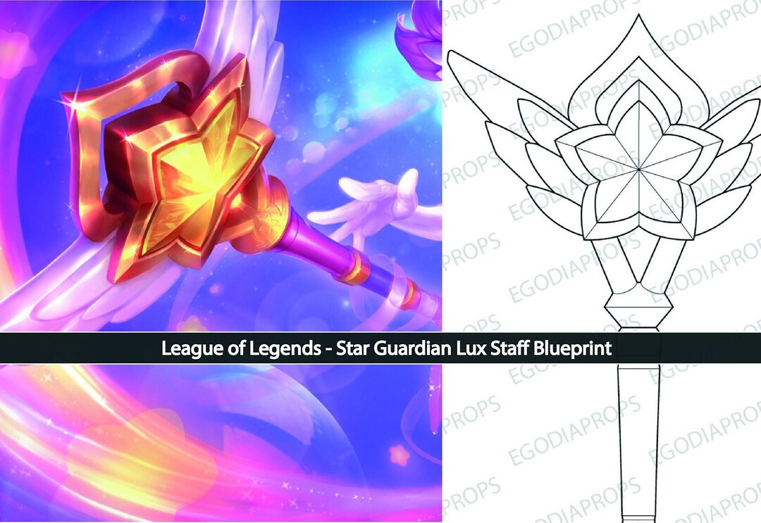 Star Guardian Lux Staff Blueprint for Cosplay - Etsy