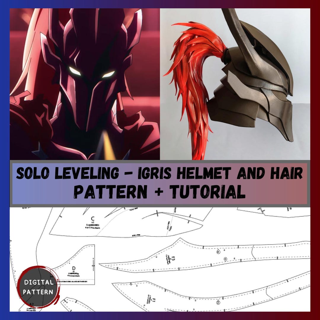 Solo Leveling - Casco E Capelli Igris per Cosplay - MODELLO + TUTORIAL ...
