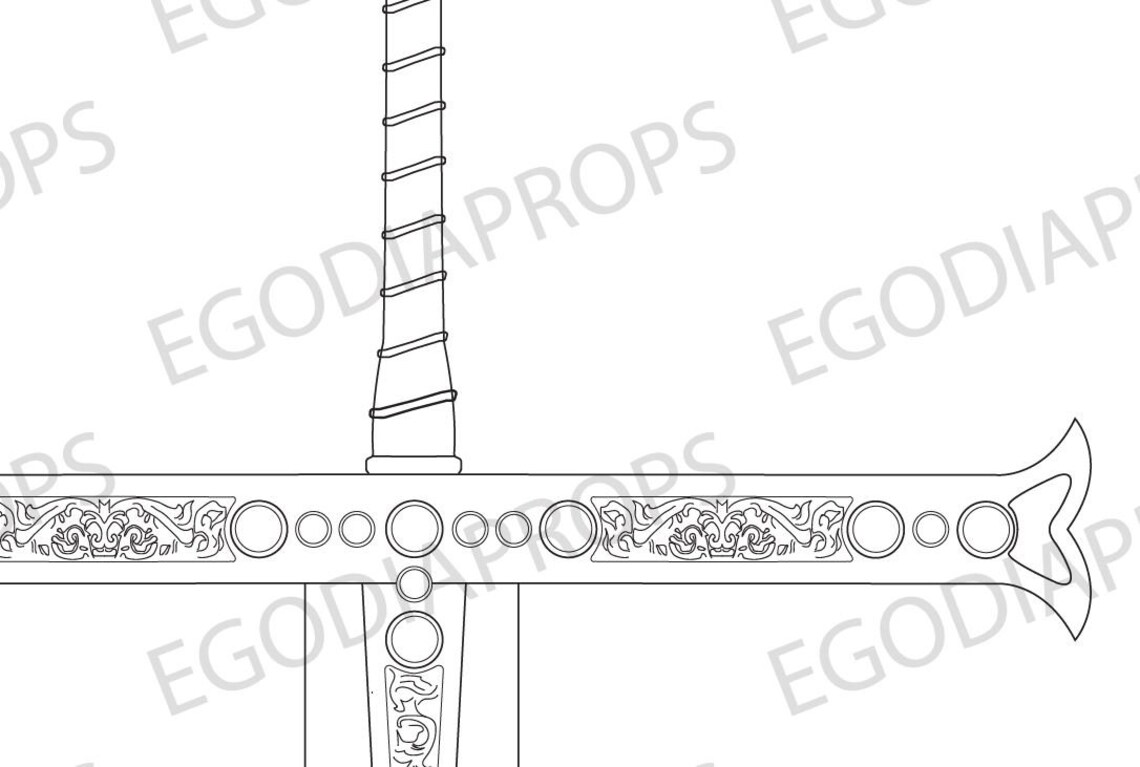 One Piece, Mihawk Yoru Live Action Sword, PDF Del Progetto per Cosplay ...