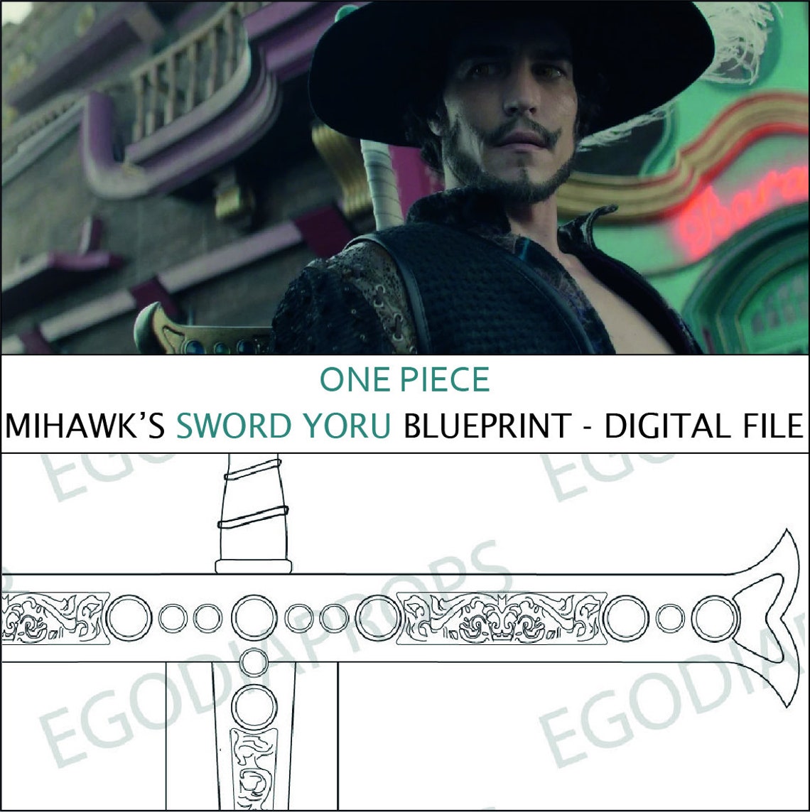 One Piece, Mihawk Yoru Live Action Sword, PDF Del Progetto per Cosplay ...