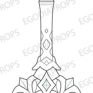 Genshin Impact Finale of the Deep Sword Blueprint for Cosplay - Etsy