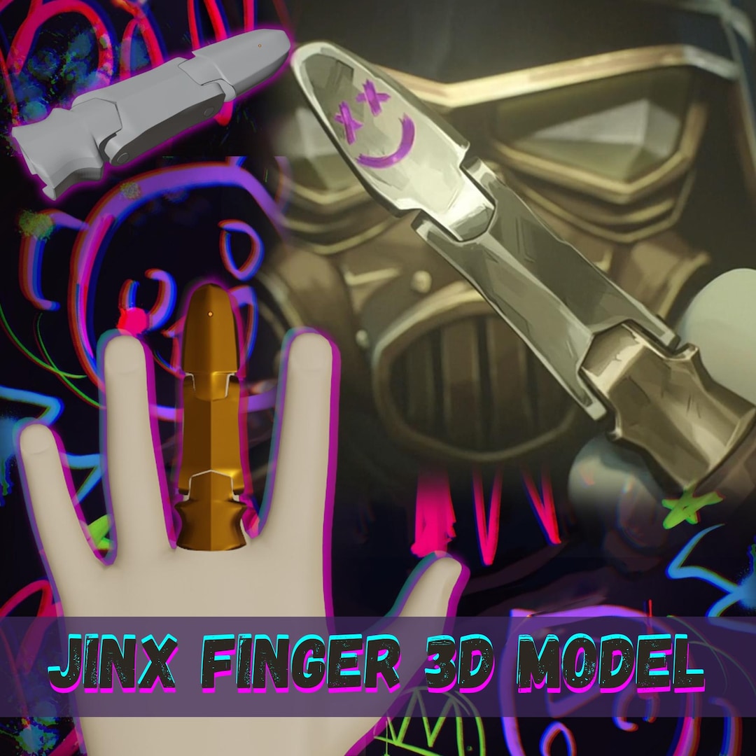 Arcane - Jinx Finger - File STL per La Stampa 3D - Etsy