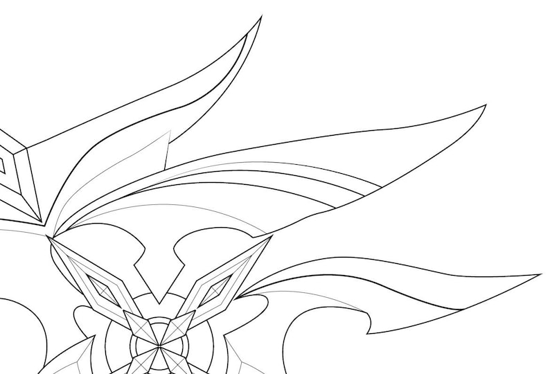 Genshin Impact, Arlecchino Scythe, PDF Del Progetto per Cosplay - Etsy