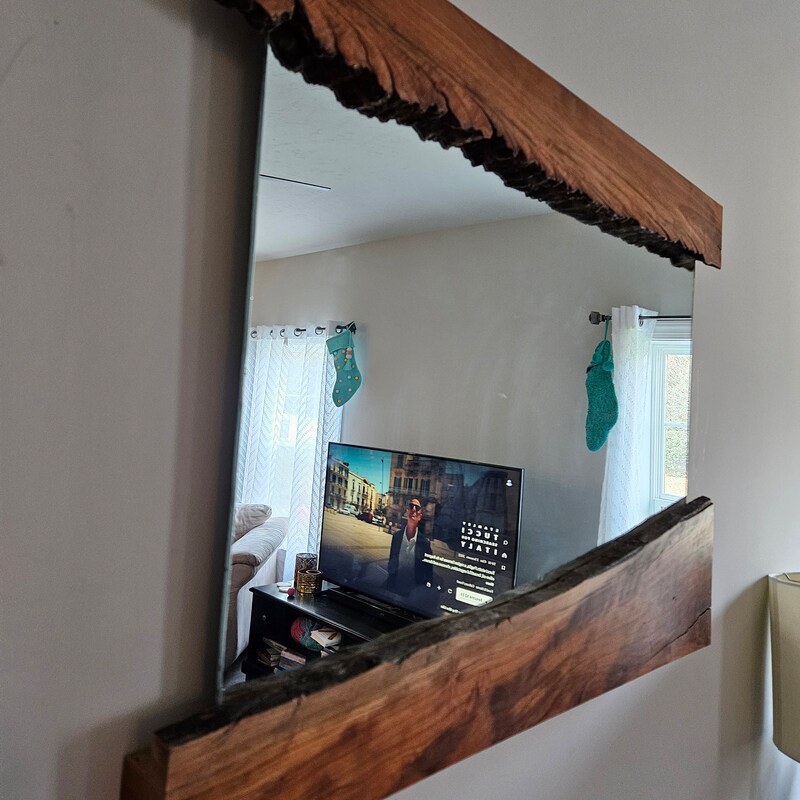 Live Edge Wall Mirror - Etsy