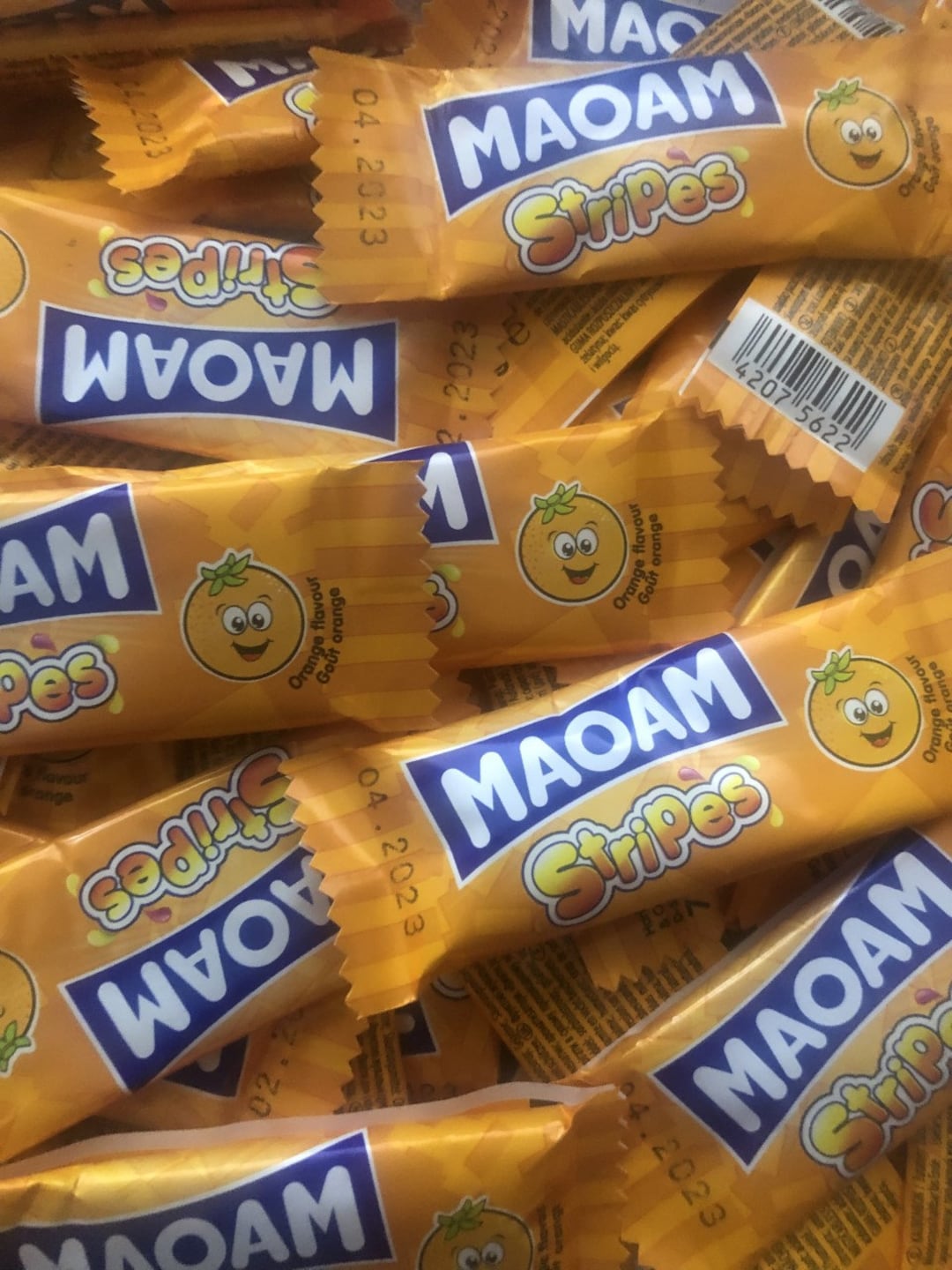 100 X Haribo Maoam Stripes - ORANGE Flavour - Etsy