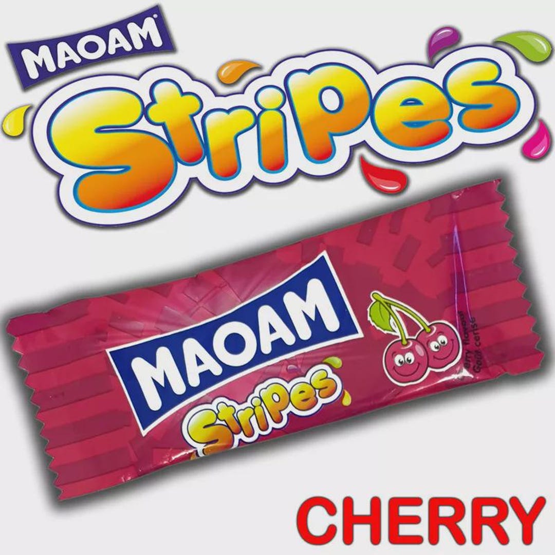 20 X Haribo Maoam Stripes - CHERRY Flavour - Etsy