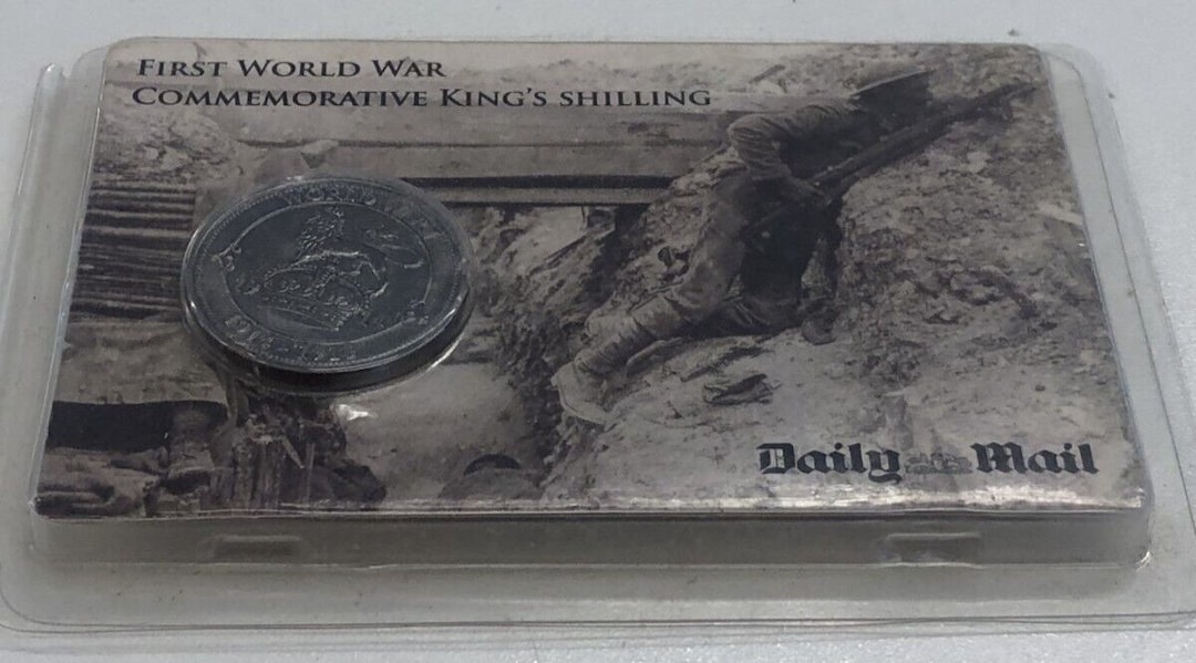 First World War Commemorative King's Shilling Coin daily Mail Ww1 1914 ...