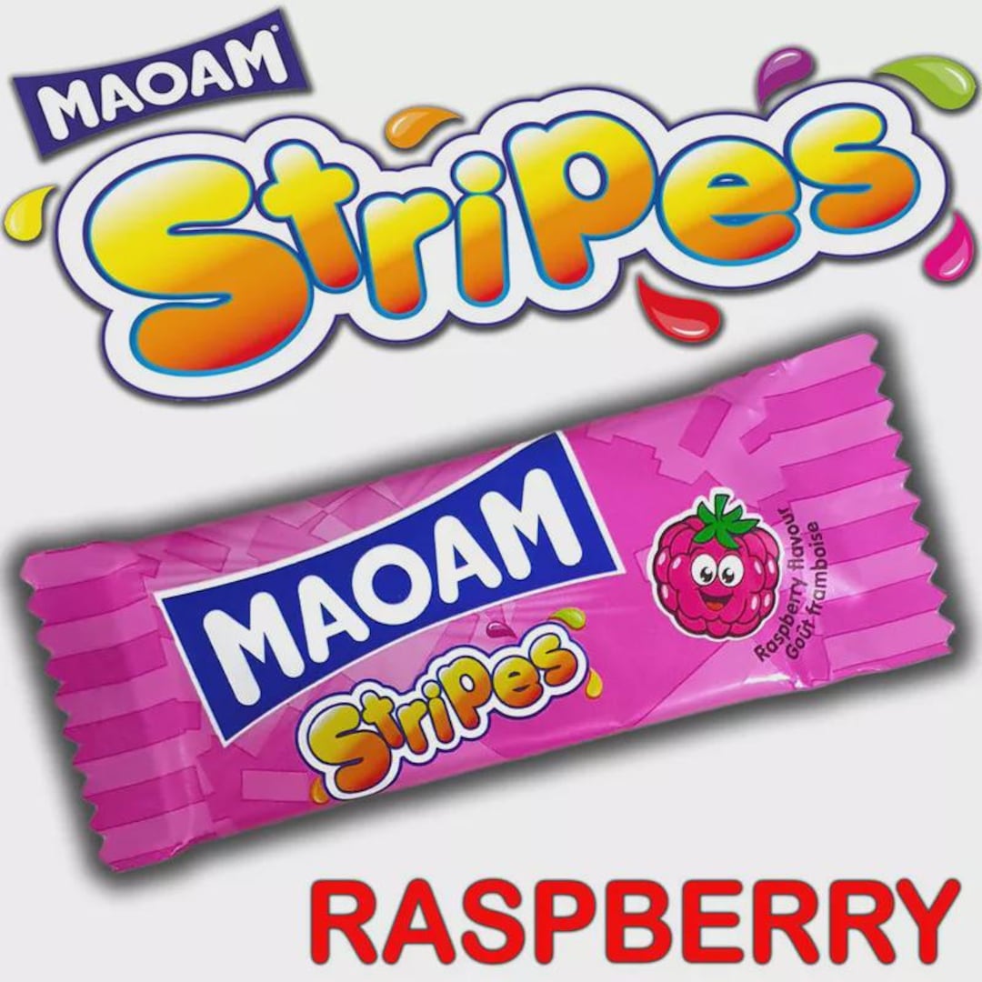 20 X Haribo Maoam Stripes - RASPBERRY Flavour - Etsy