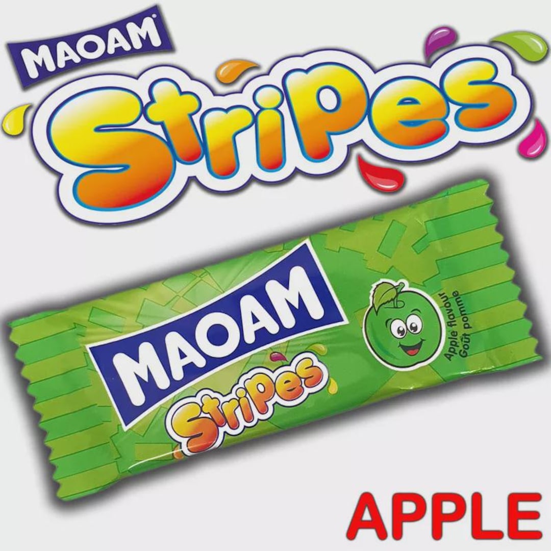 50 X Haribo Maoam Stripes - APPLE Flavour XMAS OFFER - Etsy