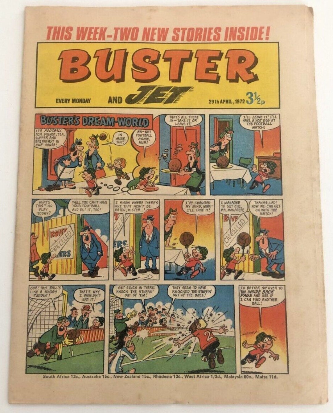 Vintage Buster and Jet Comic 29th April 1972 3 1/2p Comic - Etsy