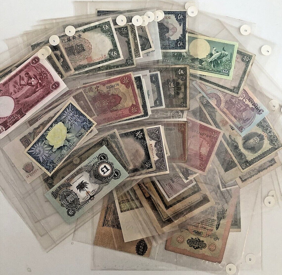 62 X Mixed Foreign Bank Notes World Banknotes Money Some Rare & Old ...