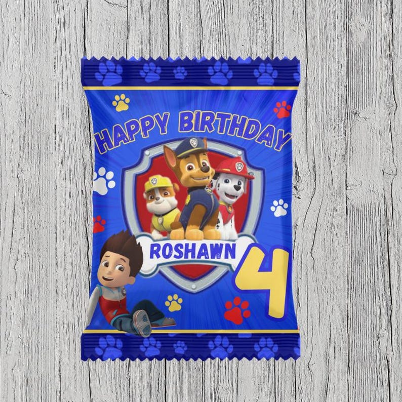 Paw Patrol Chip Bag - Etsy