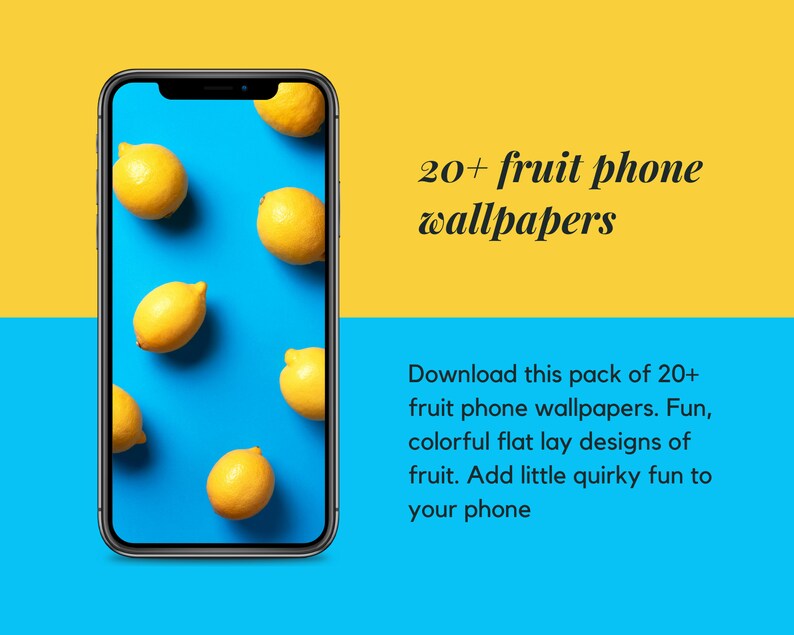 20+ Fun Fruit Phone Backgrounds - iPhone and Android - Etsy