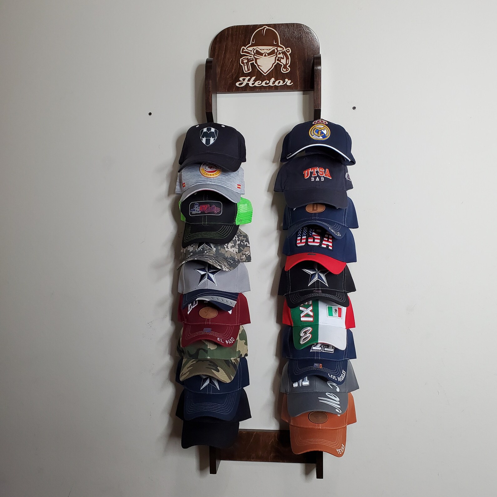 Cap Rack rack for 20 Caps Custom Cap Rack Cap Rack 3D | Etsy