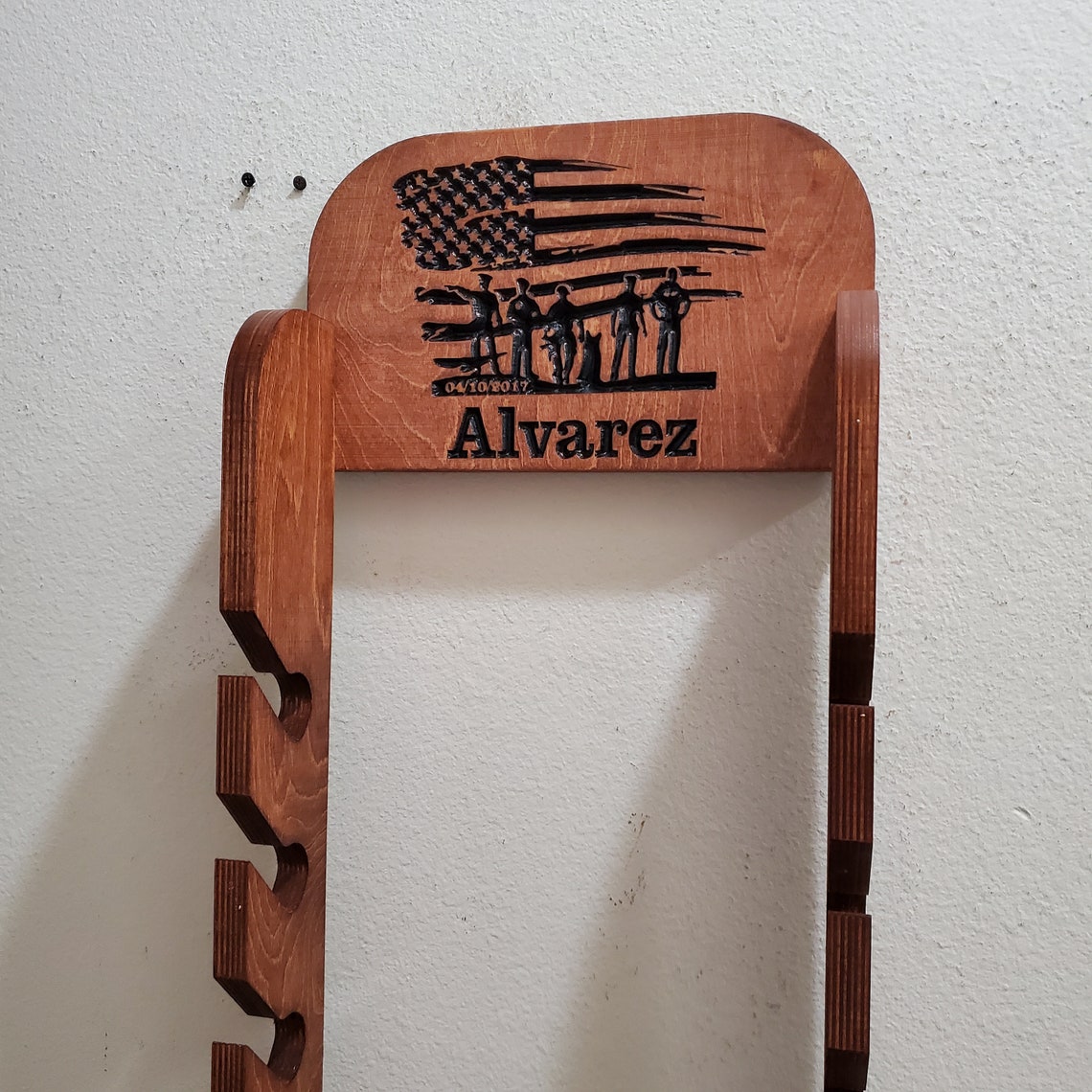 Custom Cap Rack for 20 Caps, Hat Rack, Carved Cap Rack, Personalize Cap ...