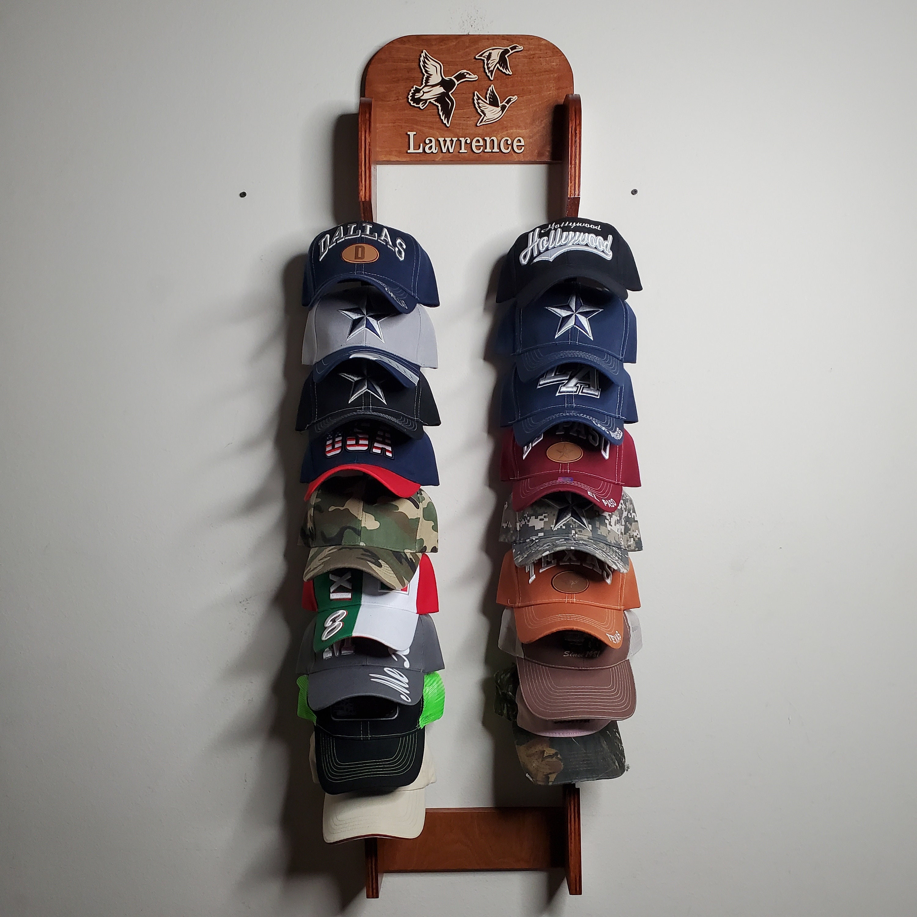 Custom Cap Rack for 20 Caps Hat Rack Carved Cap Rack - Etsy