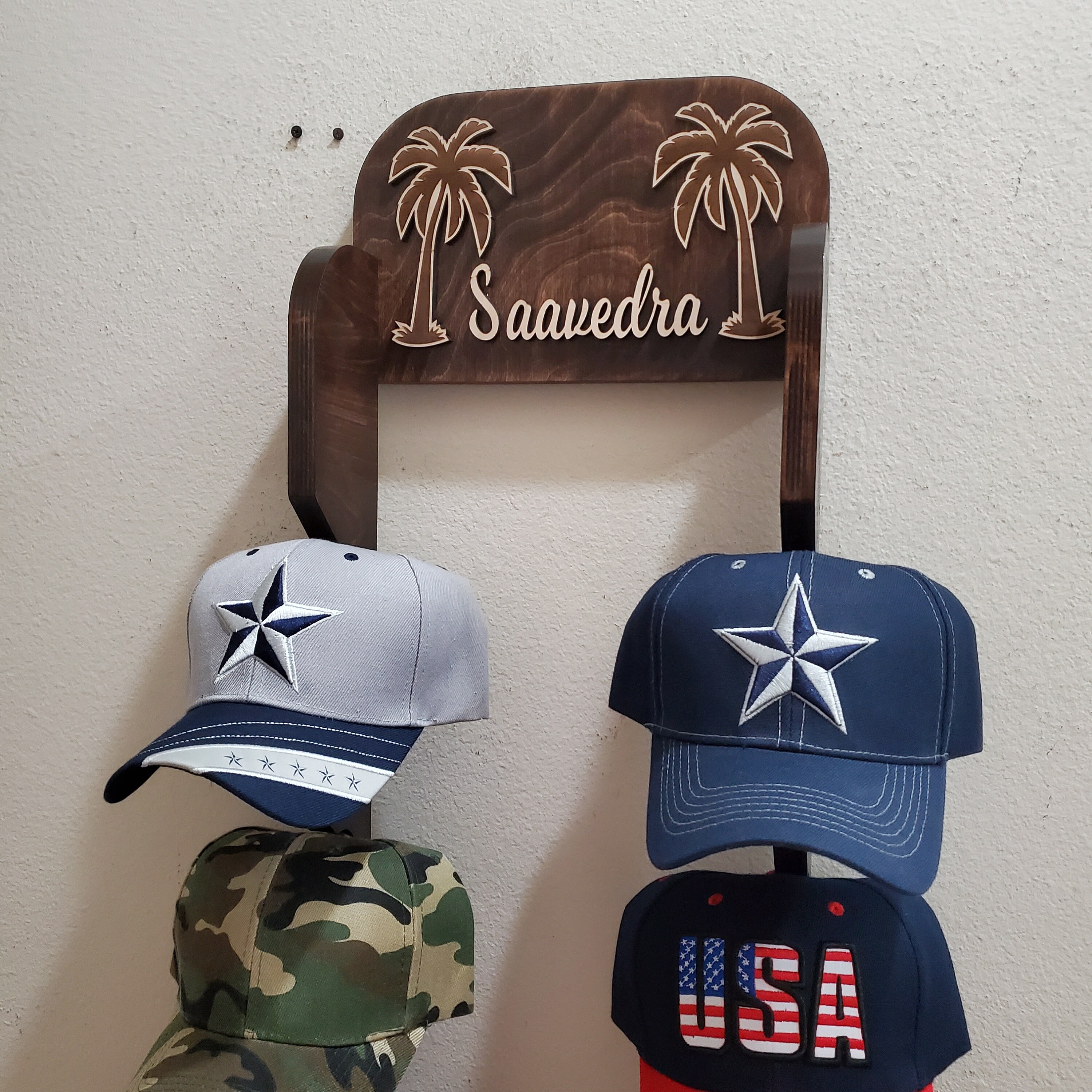 Cap Rack Rack for 20 Caps Custom Cap Rack Cap Rack 3D - Etsy