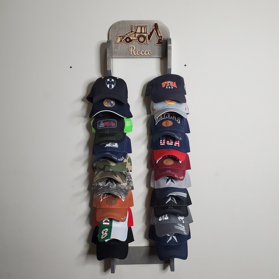 Baseball Cap Rack , Rack for 20 Caps, Custom Cap Rack , Cap Rack 3D ...